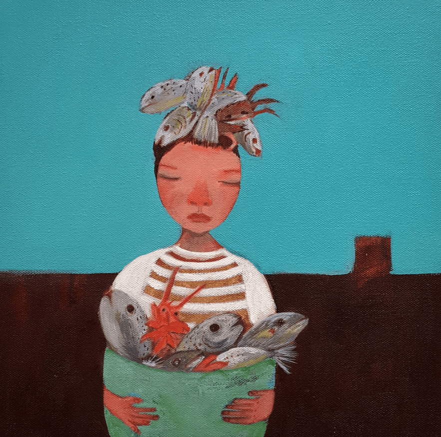 Fish Lady Card by Siobhan Purdy