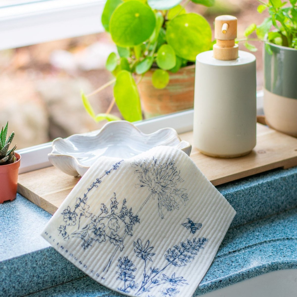 Eco Kitchen Sponge Cloths in Garden Design