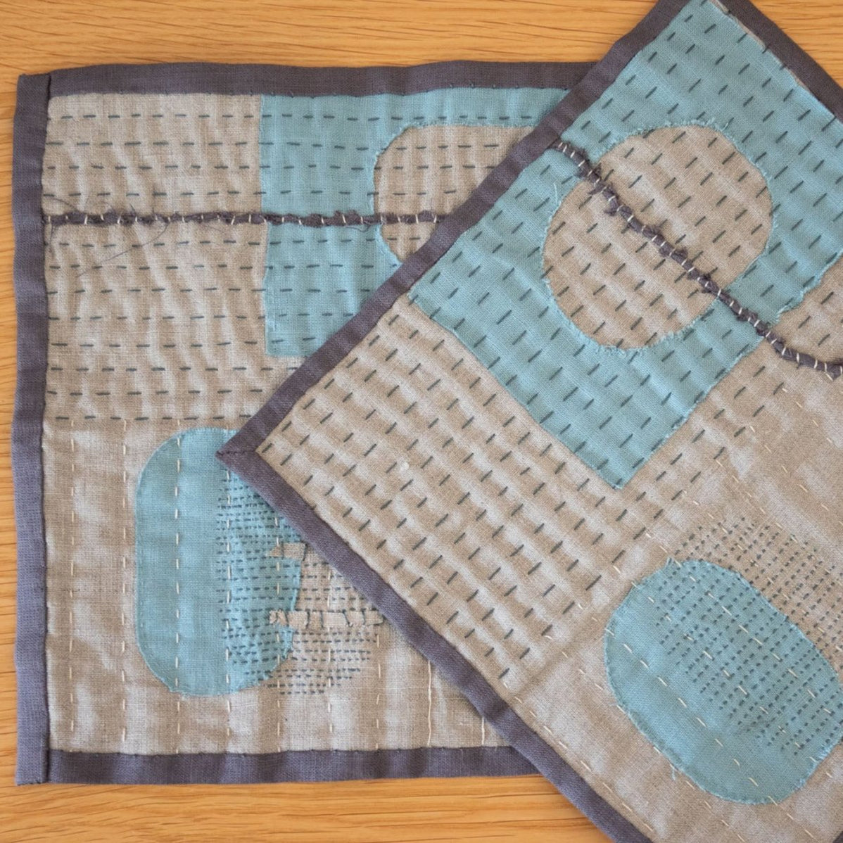 Slow Stitched Mini Linen Quilt Kit