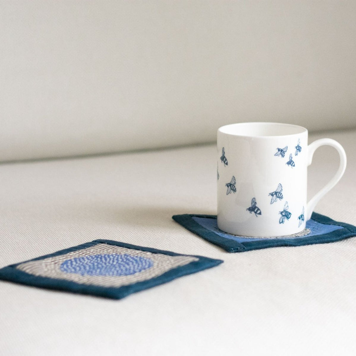 Slow Stitched Linen Coasters Kit - Hand Sewing Project