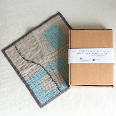 Slow Stitched Mini Linen Quilt Kit