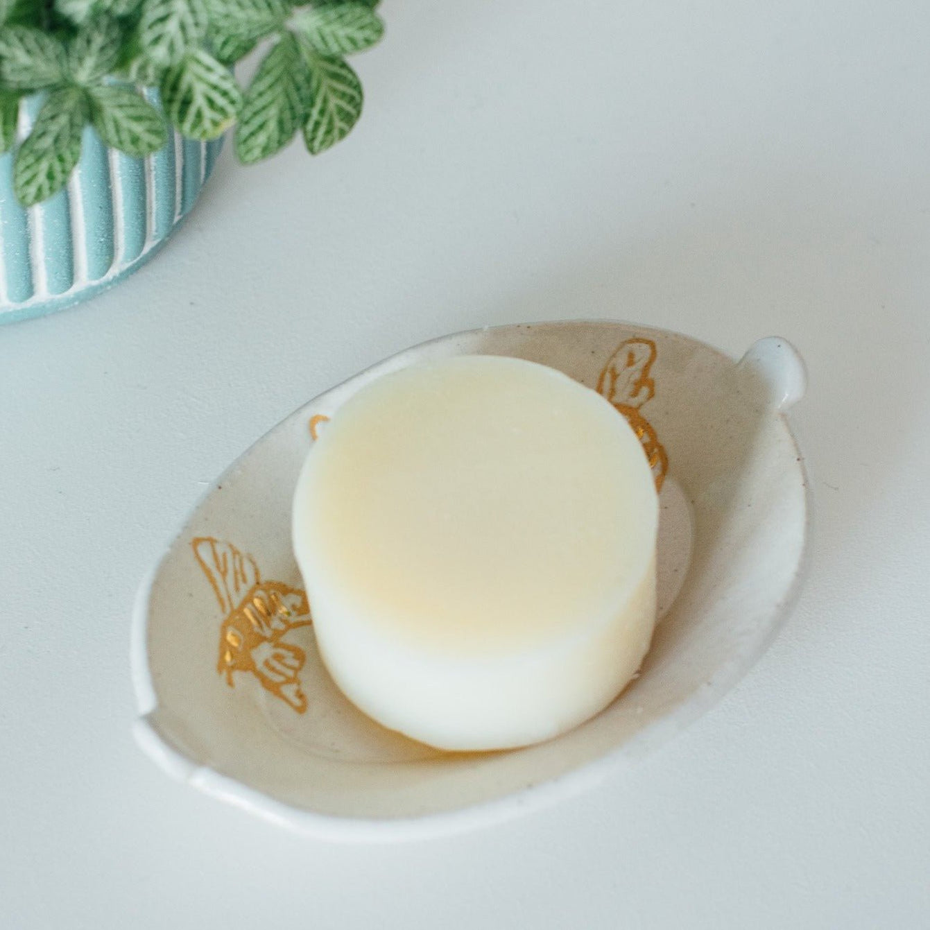 Hand-Built Ceramic Soap Dish - Bee Design or Gold Spot